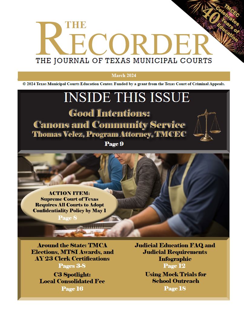 Journal - Texas Municipal Courts Education Center